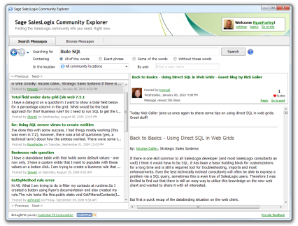Community Explorer – The Desktop Client for the Sage SalesLogix ...